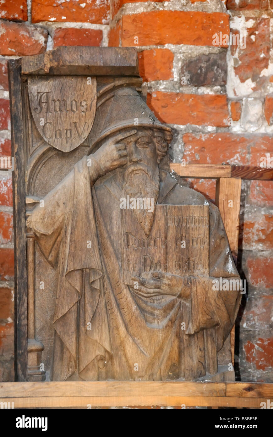 Wooden bas-relief, Teutonic castle (14th century) in Malbork, Poland ...