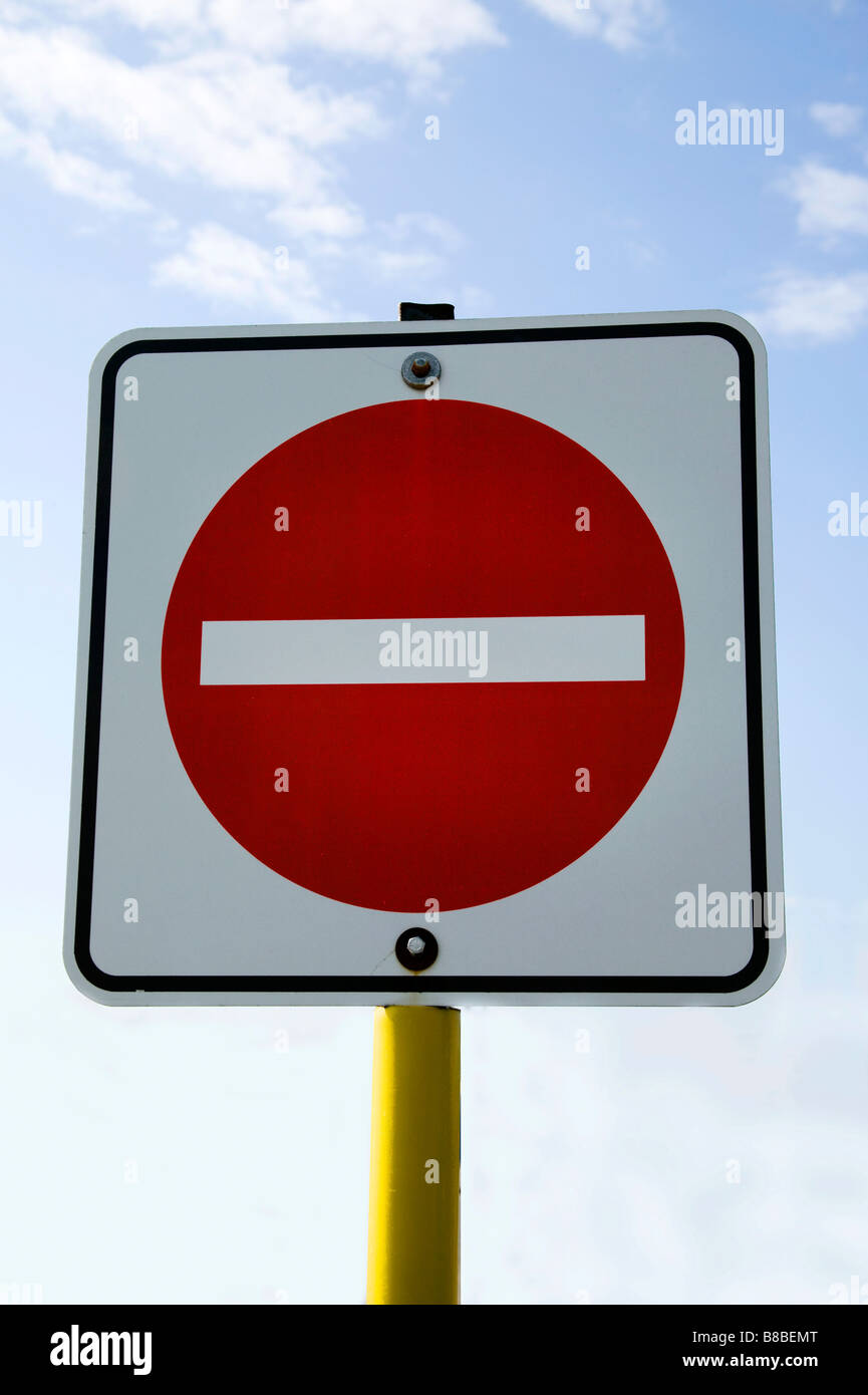 Do Not Enter Road Sign Stock Photo - Alamy