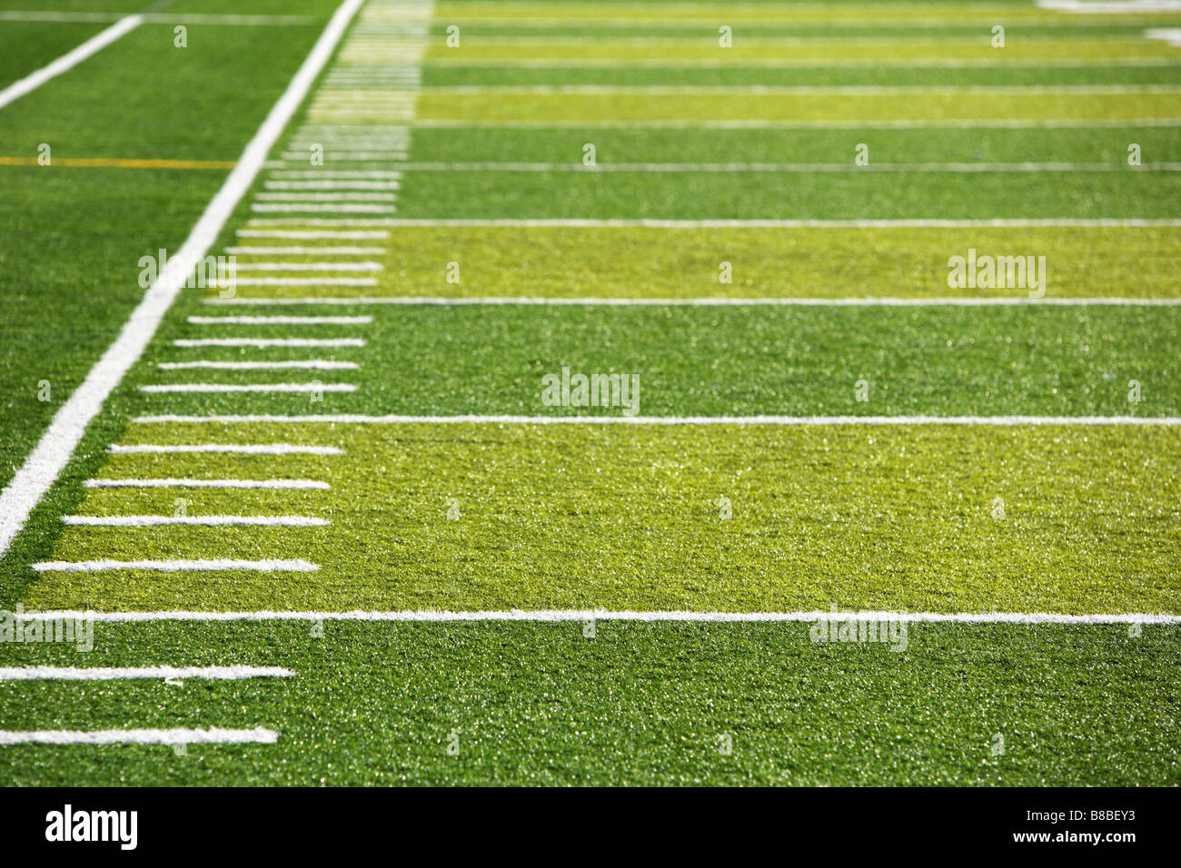 A new astro turf foot ball field Stock Photo - Alamy