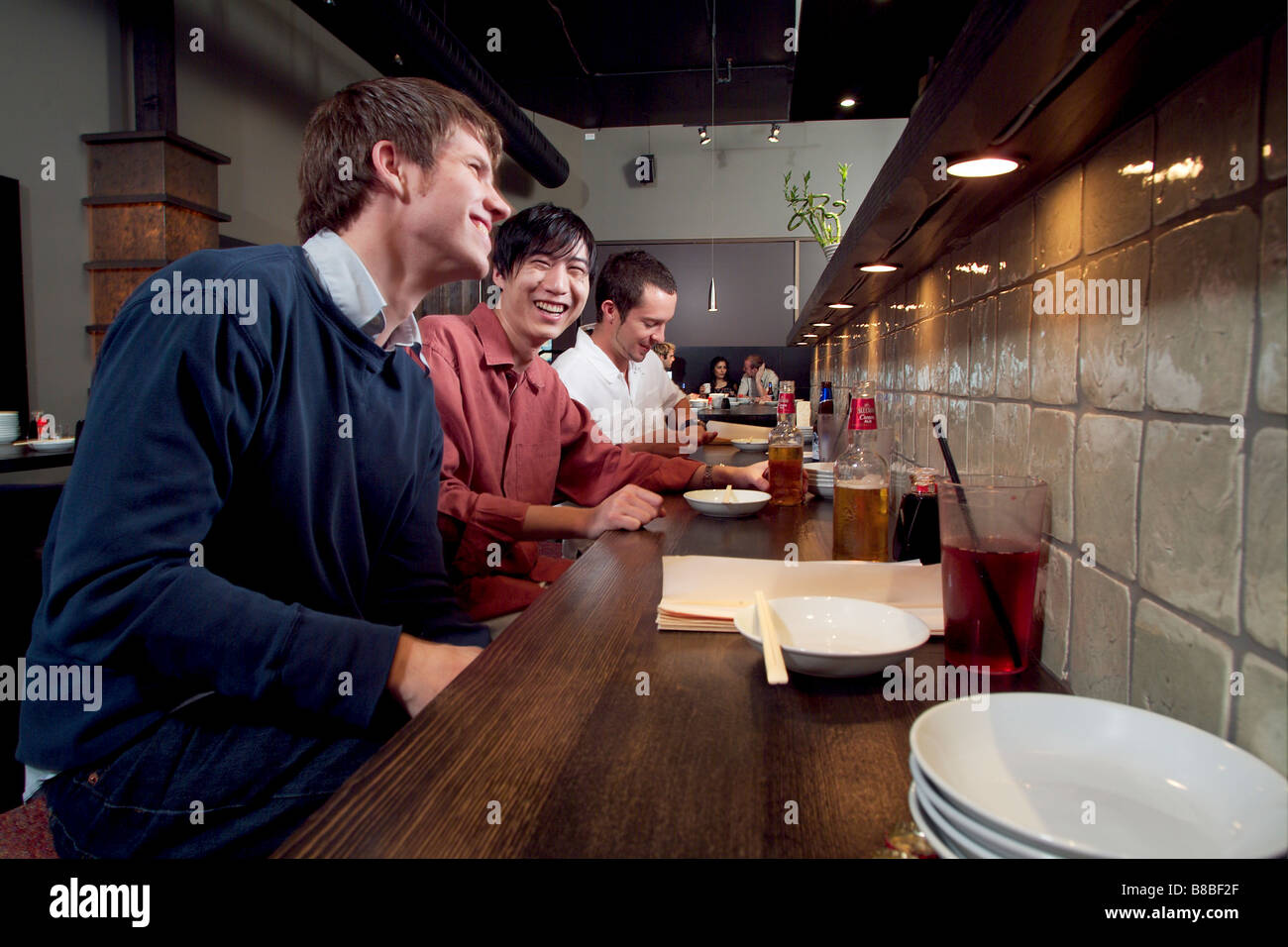 Interior counter japanese sushi restaurant hi-res stock photography and ...