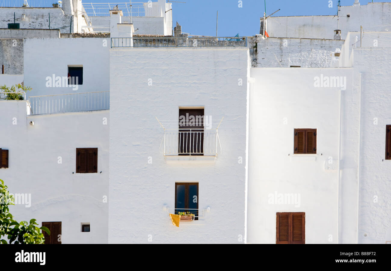 White washed buildings of Ostuni Puglia Italy Stock Photo - Alamy
