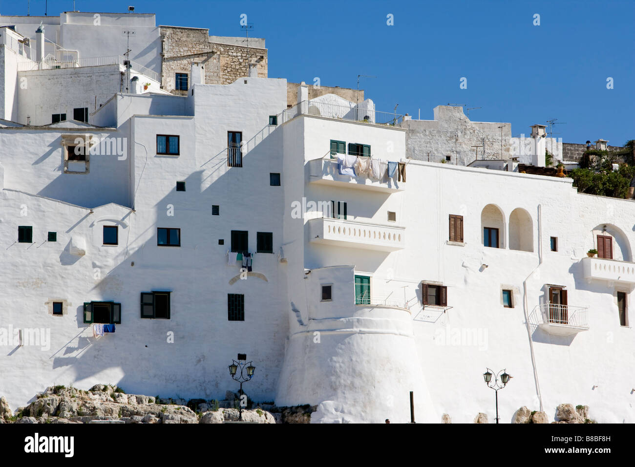 White washed buildings of Ostuni Puglia Italy Stock Photo - Alamy