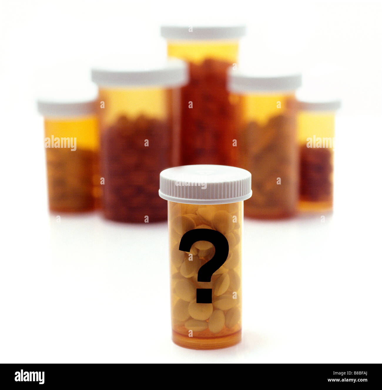 FV5276, Isabelle Schnoeckel; Pill Bottles Question Mark Stock Photo - Alamy