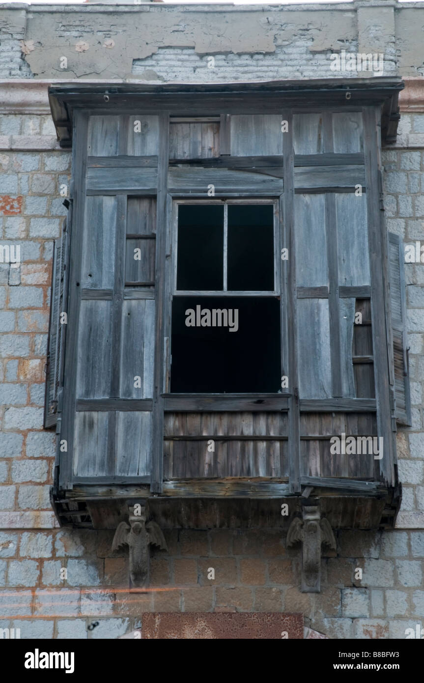 Old Balcony window at old house on Chios island Stock Photo - Alamy