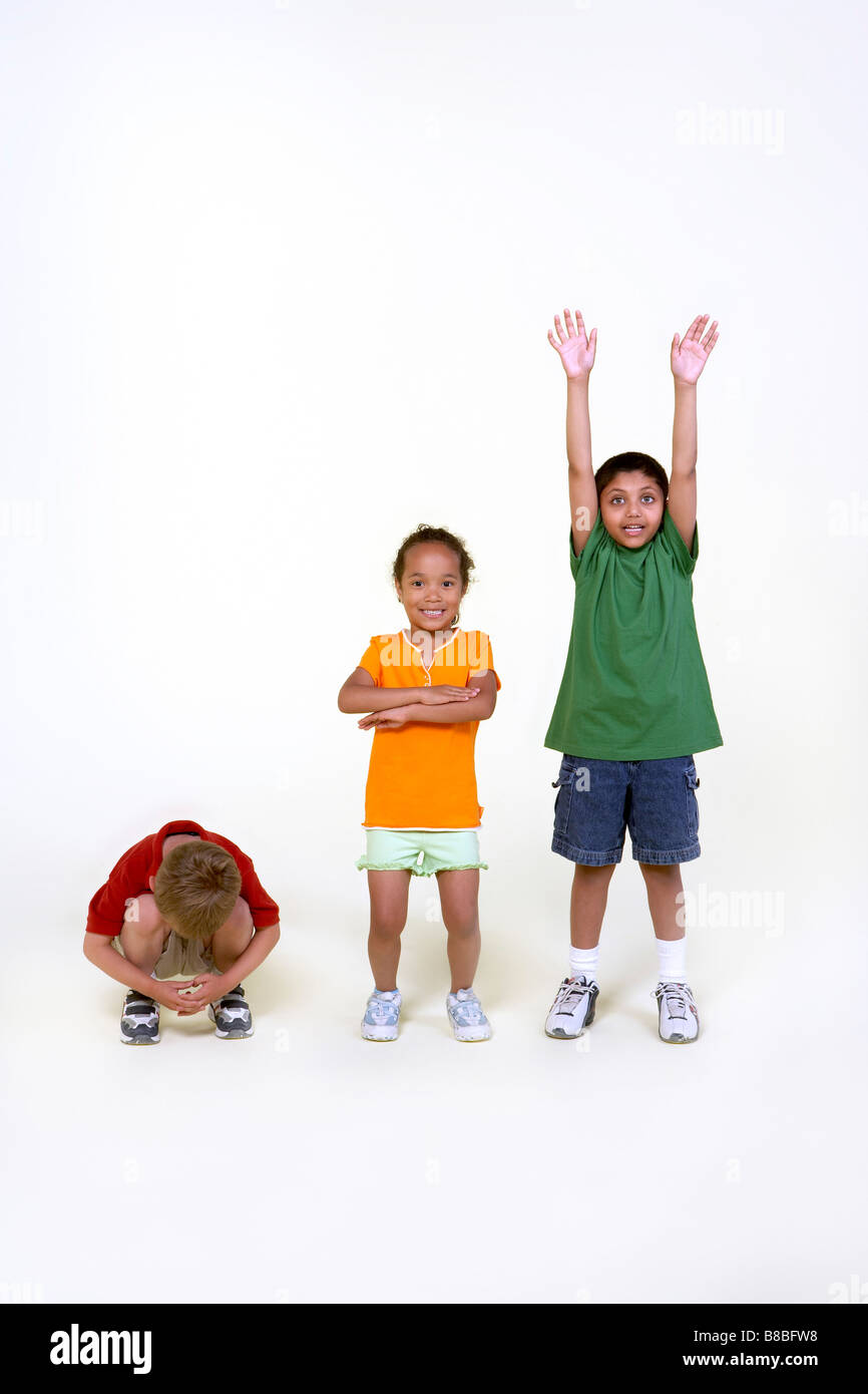 Kids Standing Row Stock Photo - Alamy