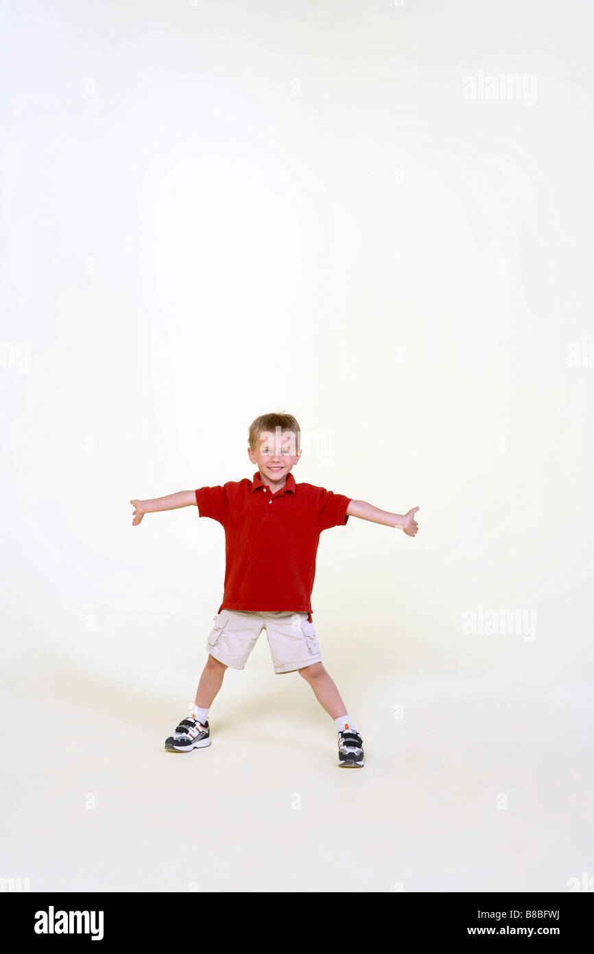 Boy Arms Stretched Out Stock Photo - Alamy