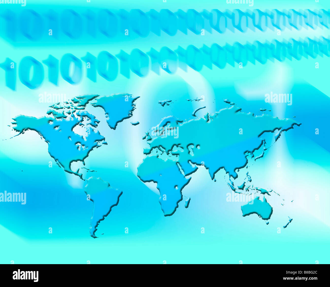 FV5406, G Biss Photography; Map World Binary Code Stock Photo - Alamy