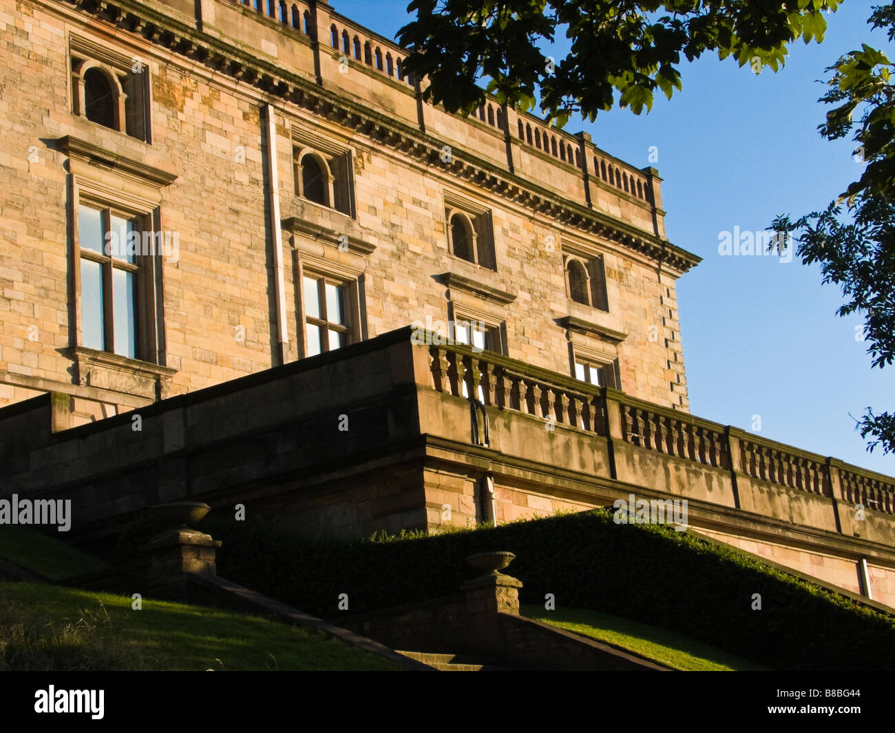 View of a section of Nottingham Castle, Nottinghamshire, England Stock ...