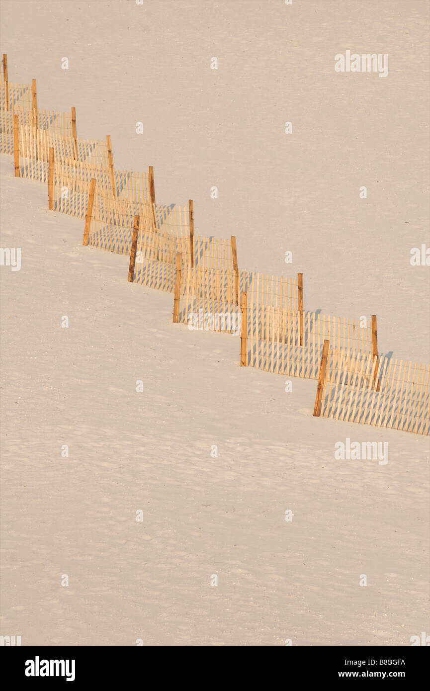 row of beach fences Stock Photo - Alamy