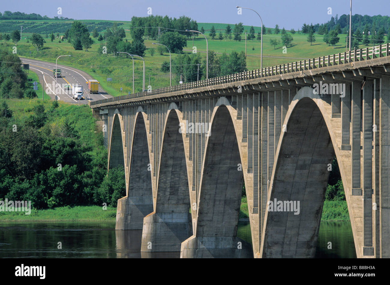 Hugh John Fleming Bridge, Hartland New Brunswick Stock Photo - Alamy