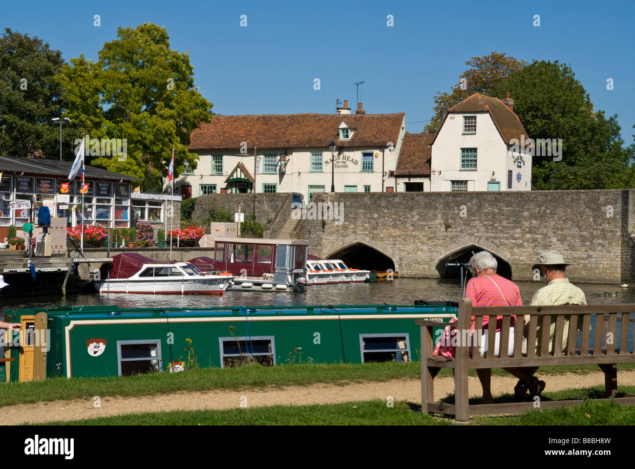 Europe UK england oxfordshire abingdon river thames bridge Stock Photo ...