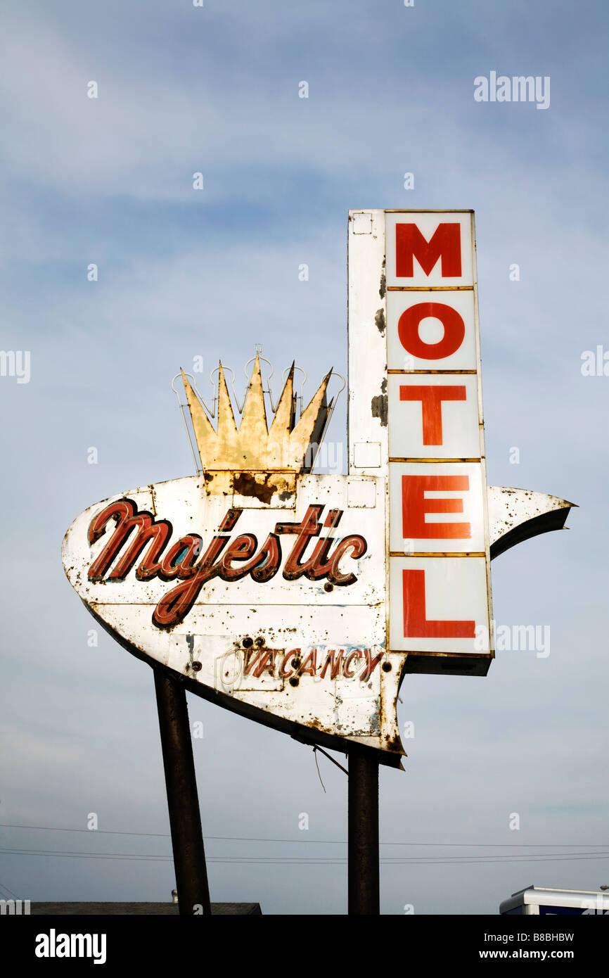 Sign an Abandoned Motel Stock Photo - Alamy