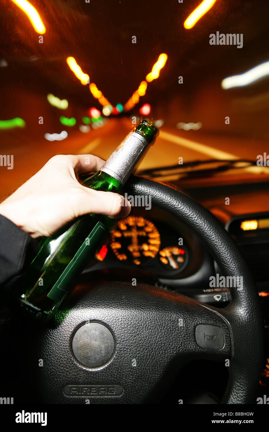 drinking beer while driving car Stock Photo - Alamy