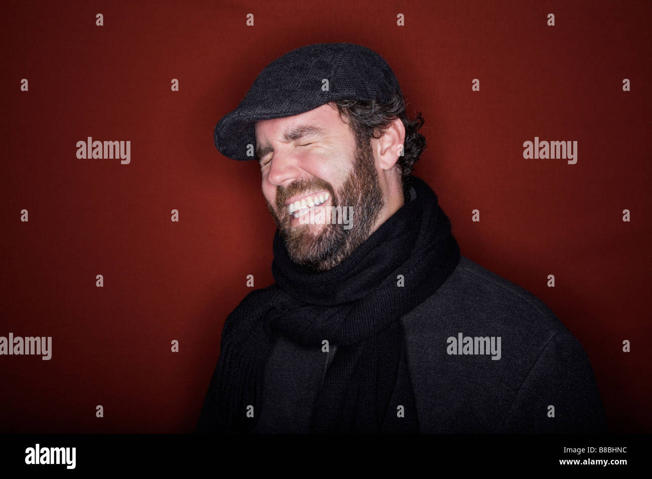 Portrait Man Laughing Studio Stock Photo - Alamy