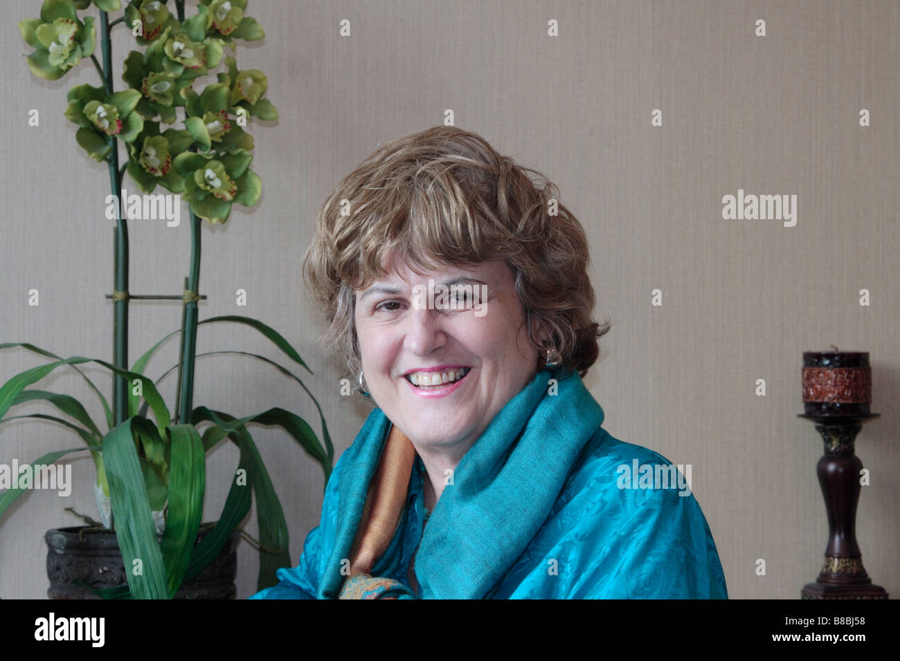 Happily retired Canadian Caucasian woman Stock Photo - Alamy