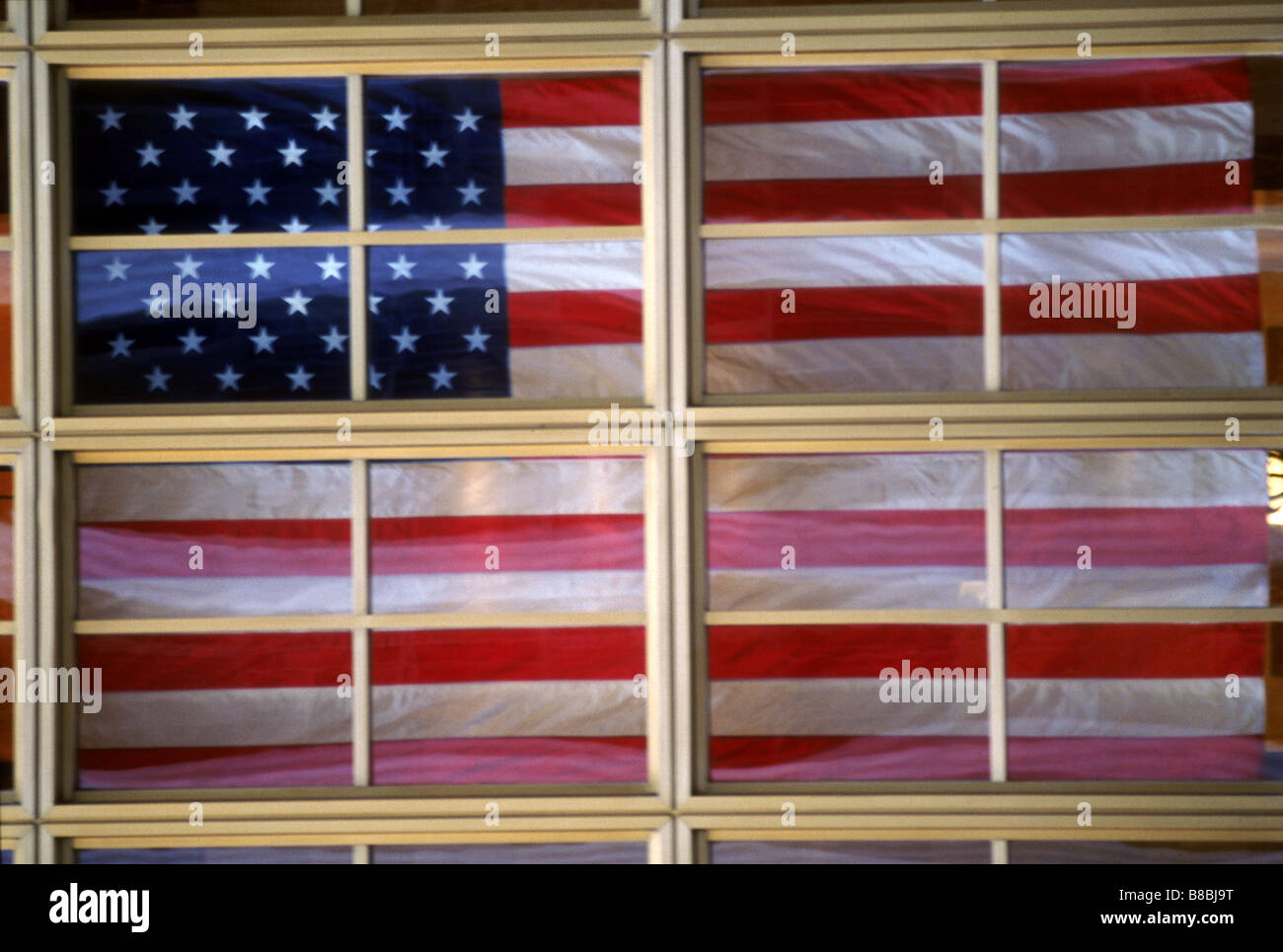 American Flag Window Stock Photo - Alamy