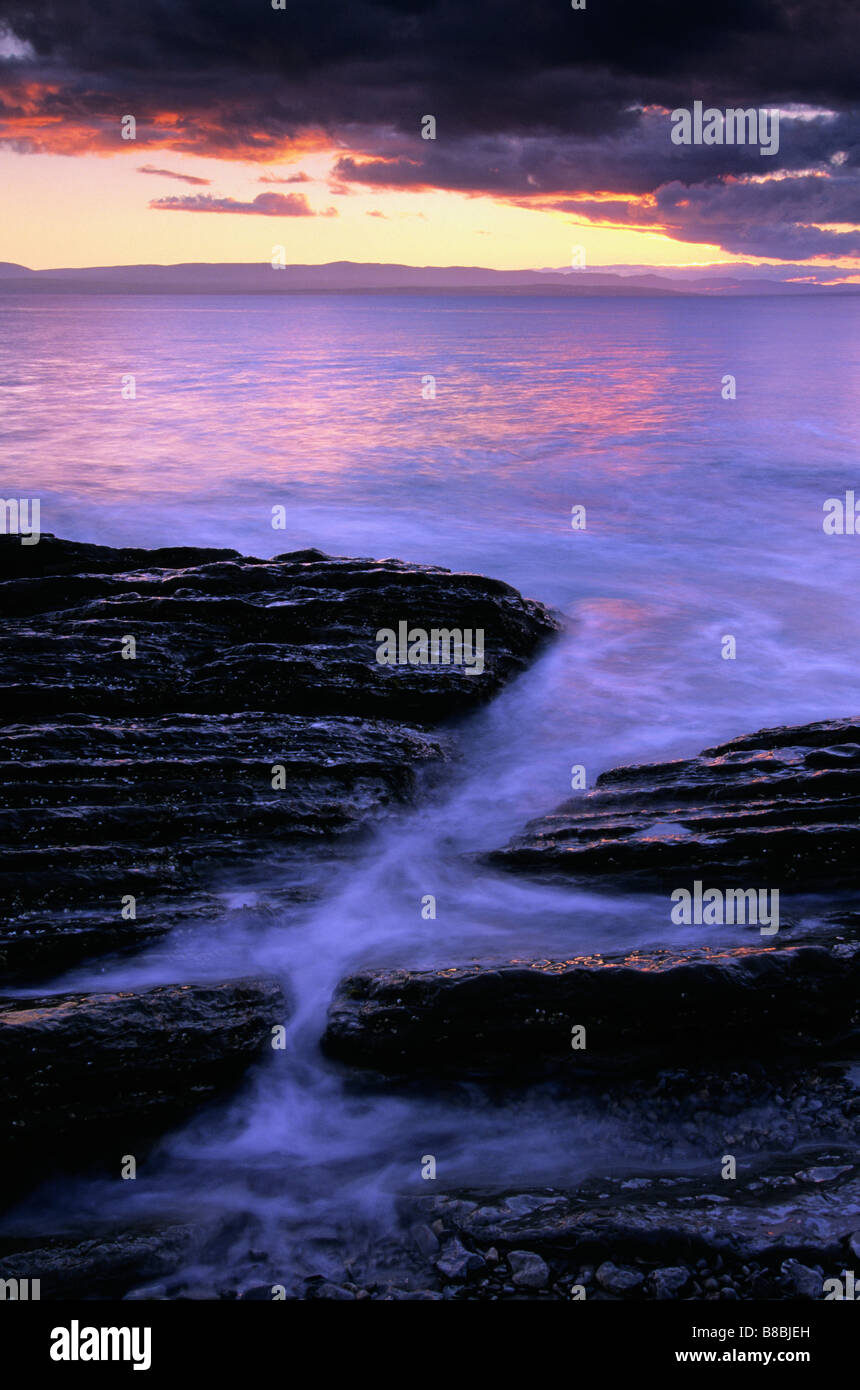 Sunset Gaspe Bay, illon National Park, Quebec Stock Photo - Alamy
