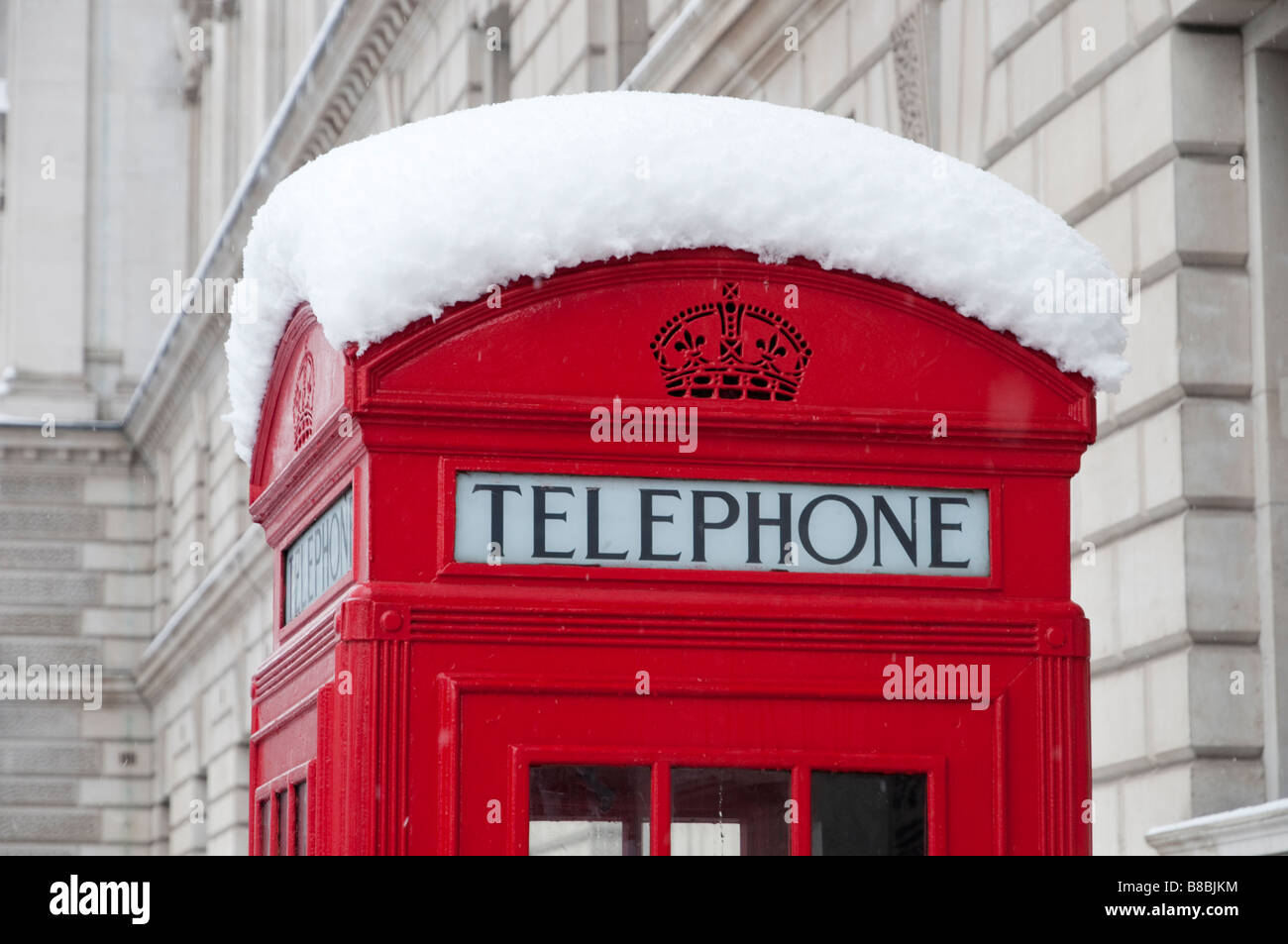 Telephone box covered in snow hi-res stock photography and images - Alamy