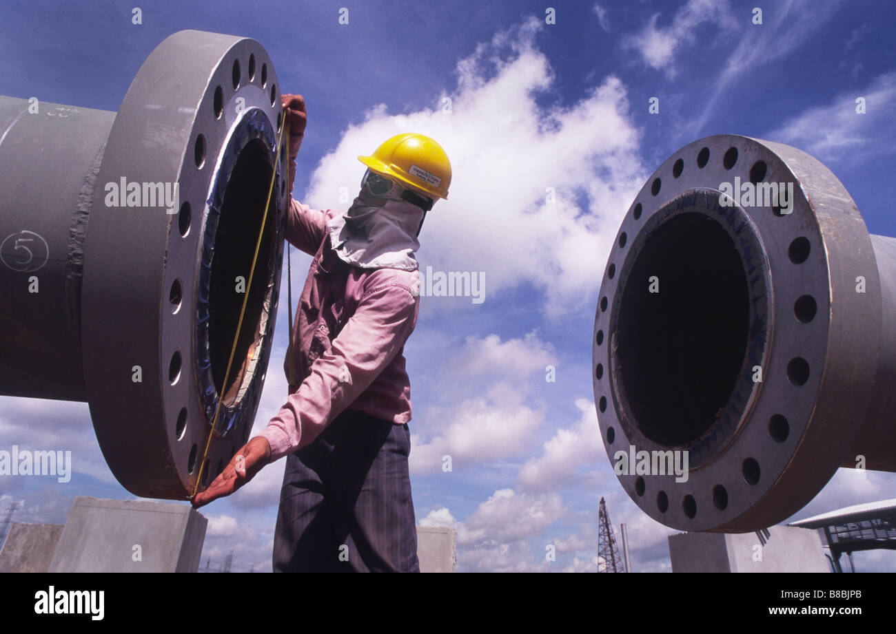Pipeline Worker, Thailand Stock Photo - Alamy