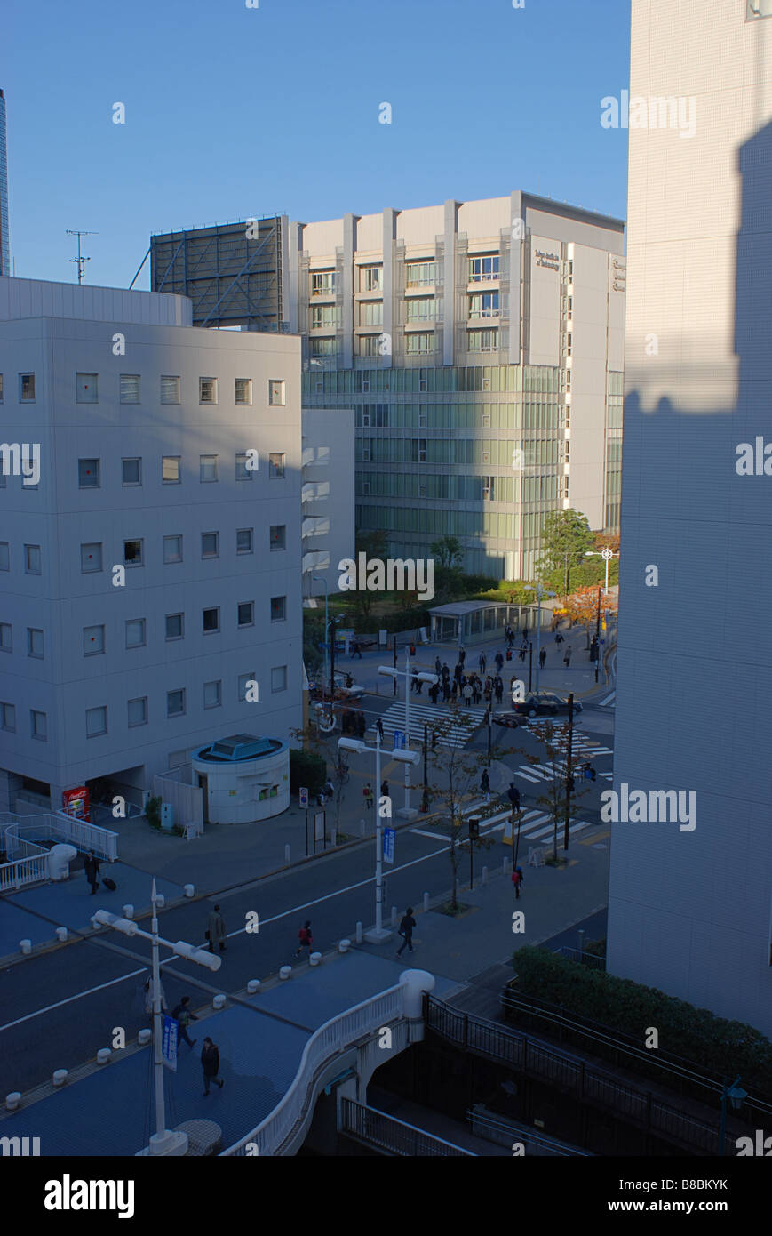 Tokyo office street at sunrise Stock Photo - Alamy