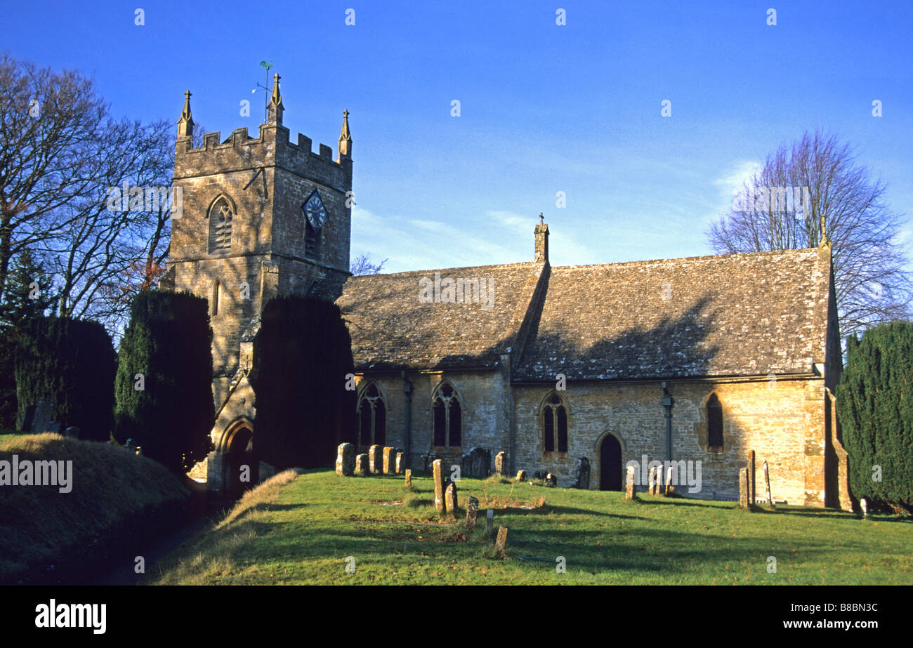 Upper Slaughter church, Gloucestershire, England Stock Photo - Alamy