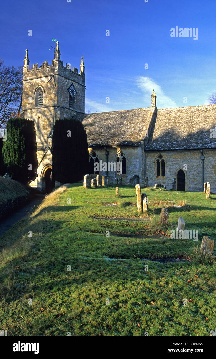 Upper Slaughter church, Gloucestershire, England Stock Photo - Alamy