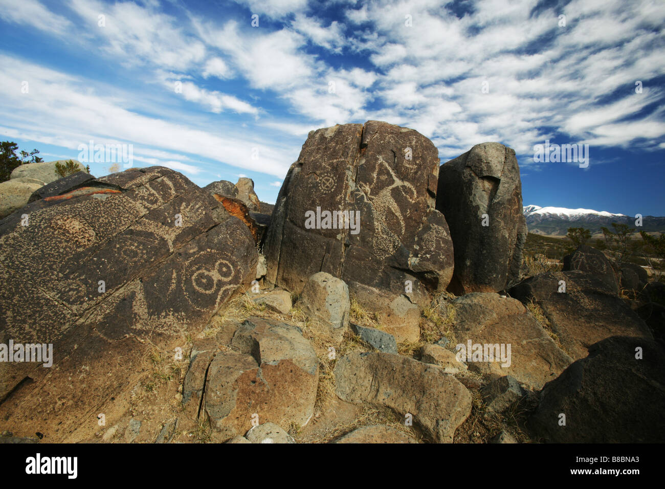 New mexico petroglyphs three rivers national hi-res stock photography ...