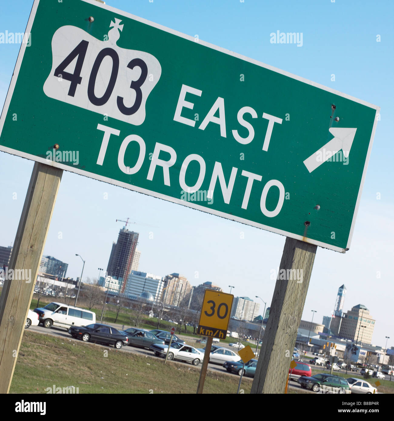 Toronto Highway Sign Stock Photo - Alamy