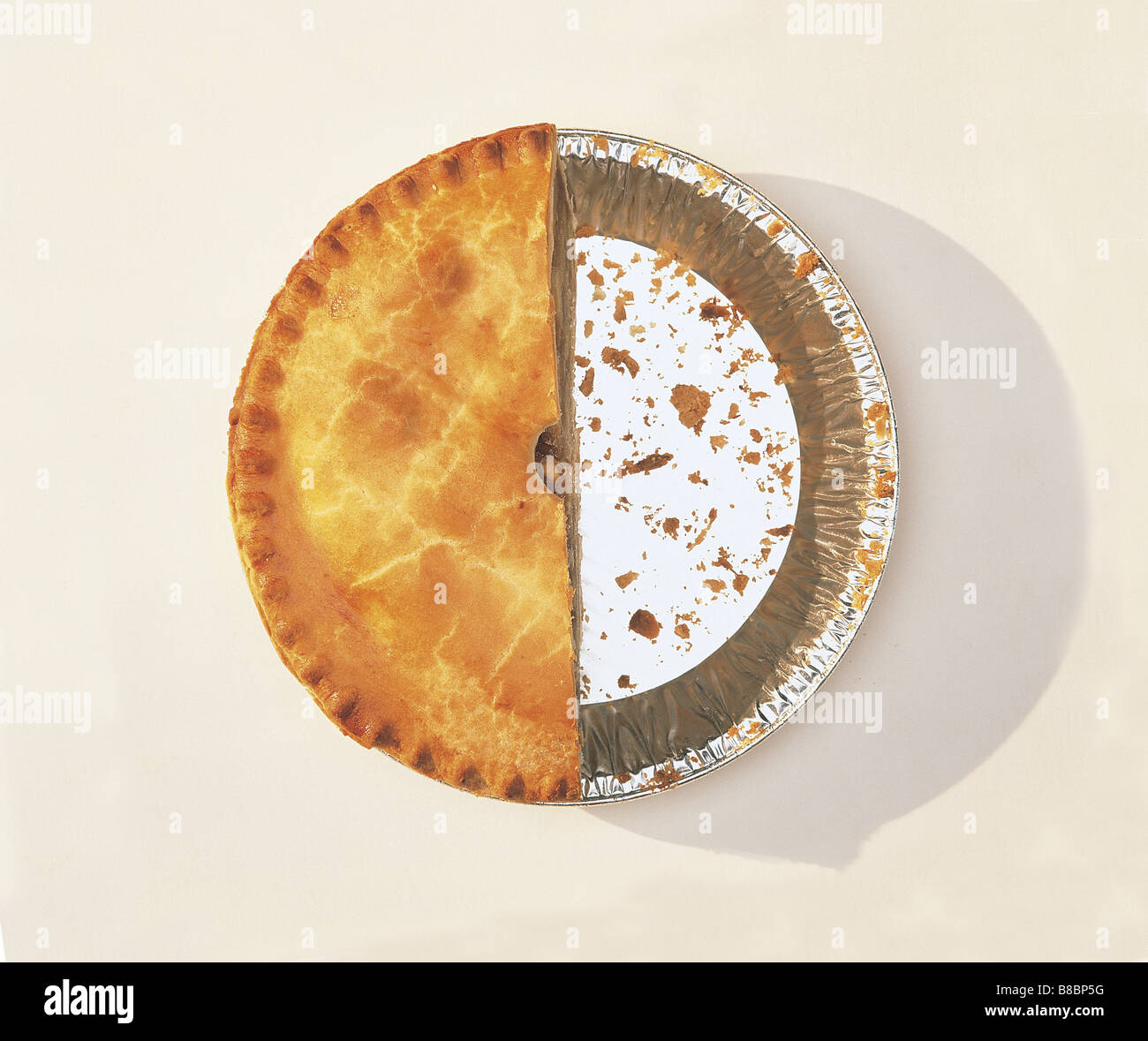 FL4147, Steve Lawrence; Overview, Pie, Half Gone Stock Photo - Alamy