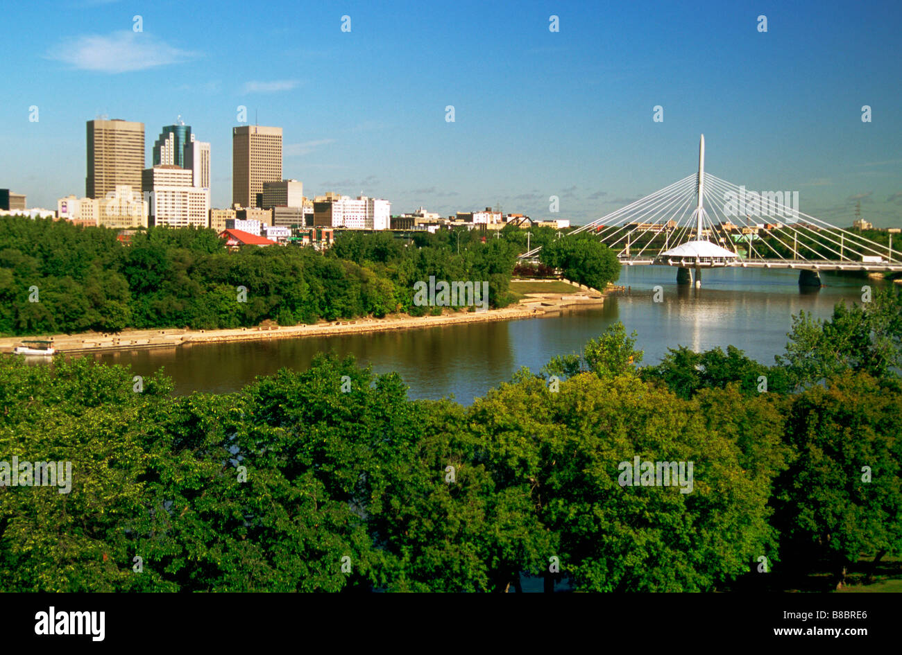 Winnipeg Skyline Red River, St Boniface, Manitoba Stock Photo - Alamy