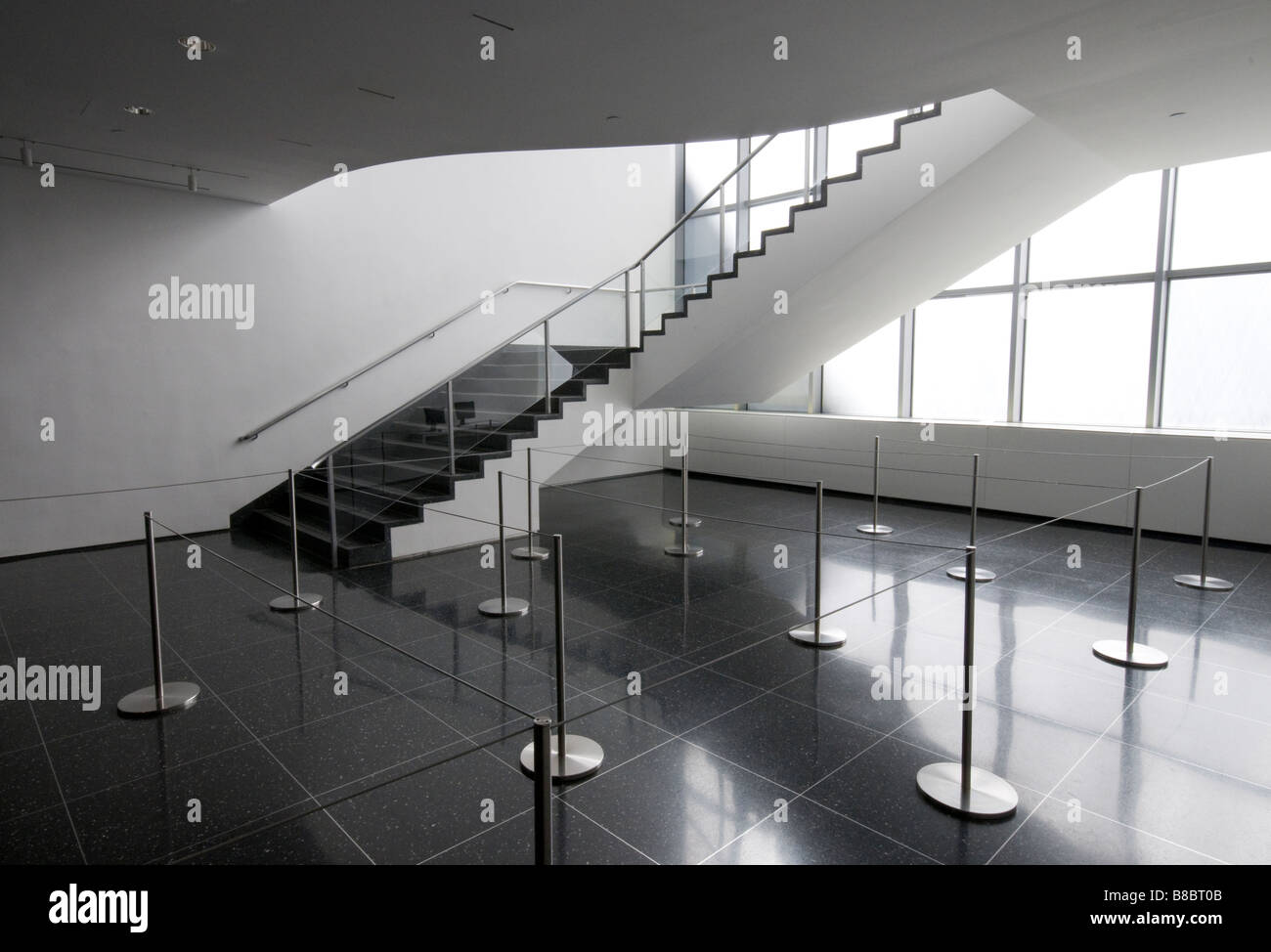 Stairway inside the Museum of Modern Art, MOMA, New York, USA Stock ...