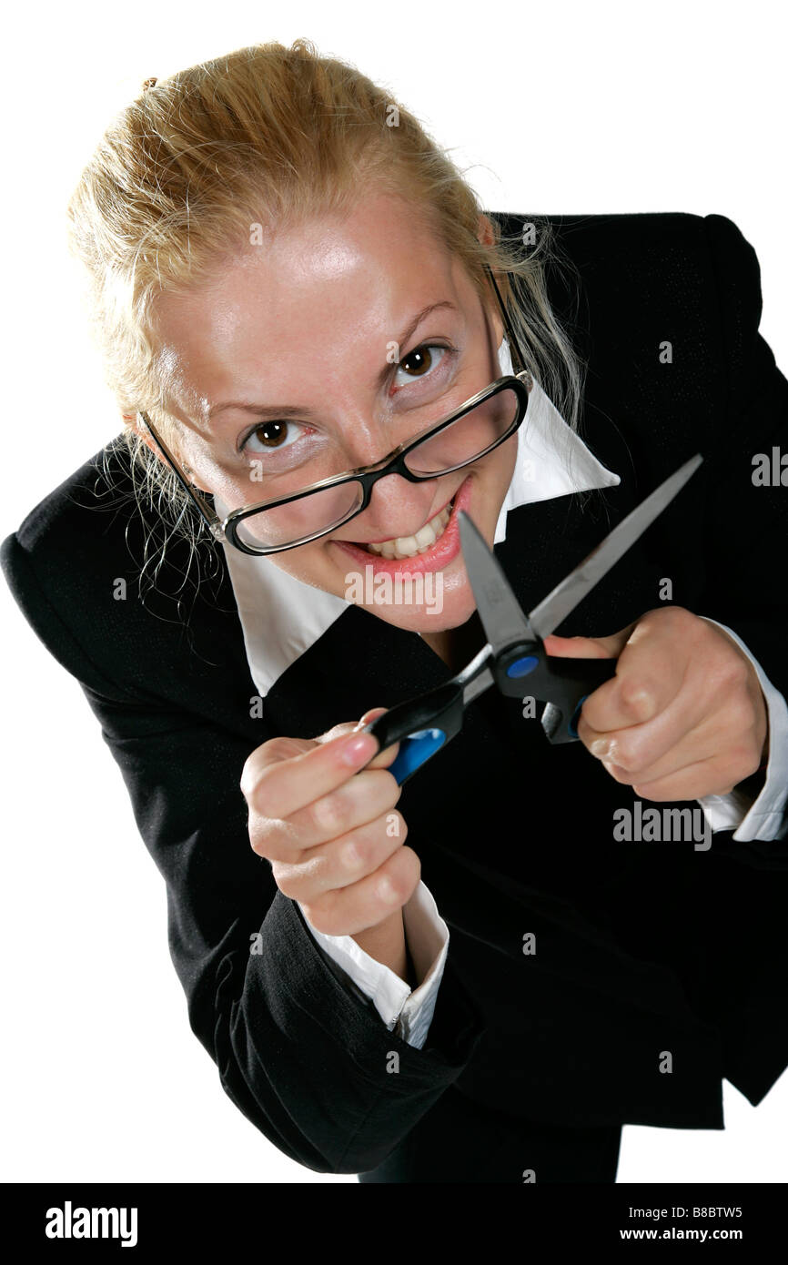 domineer young lady command scissors clippers scissor jump pruning ...