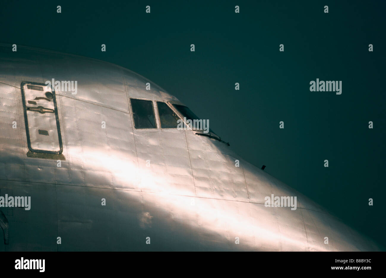 Upper deck 747 passenger Jet Stock Photo - Alamy