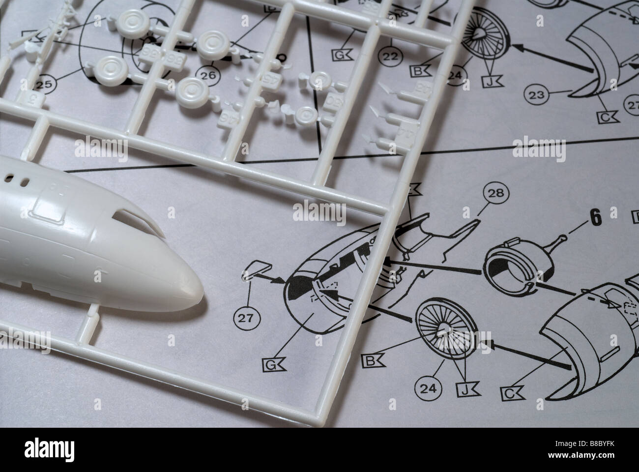 Plastic parts of a model Airbus A319 passenger aircraft Stock Photo - Alamy
