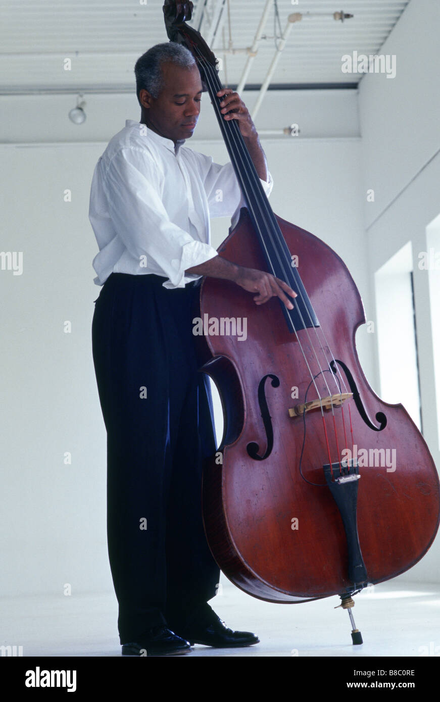 Man Playing Bass Stock Photo - Alamy