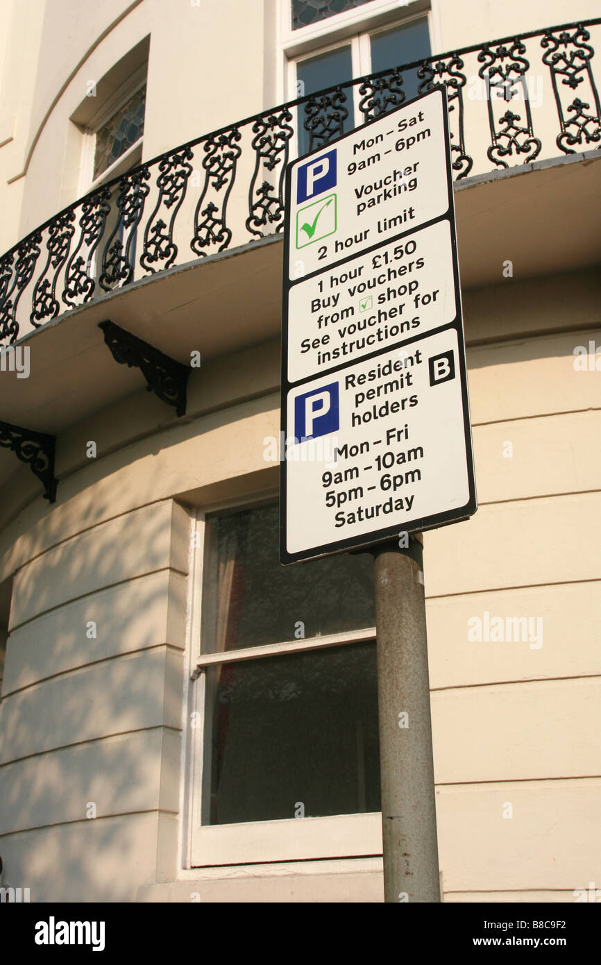 A confusing parking sign in brighton hi-res stock photography and ...