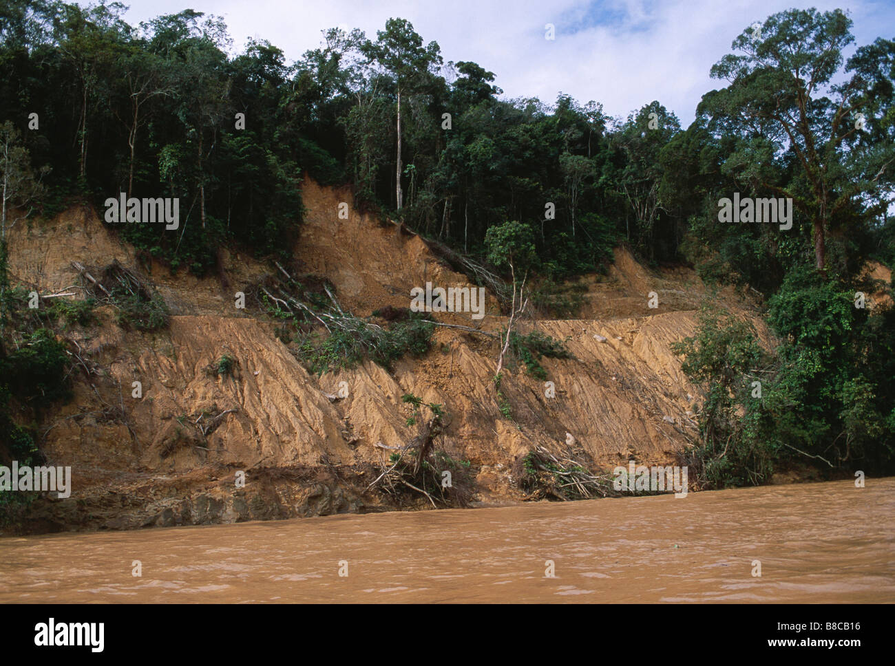 ERODED SOIL IN RIVER Stock Photo - Alamy