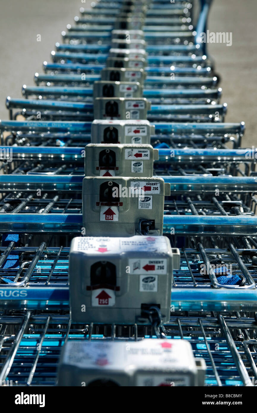 Stacked Shopping Carts Stock Photo - Alamy