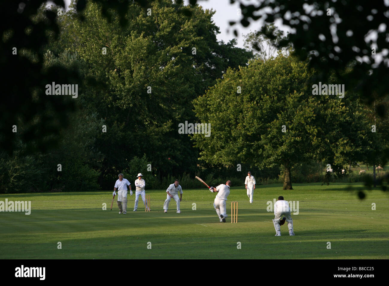 A Cricket Match being played in the English Countryside Stock Photo - Alamy