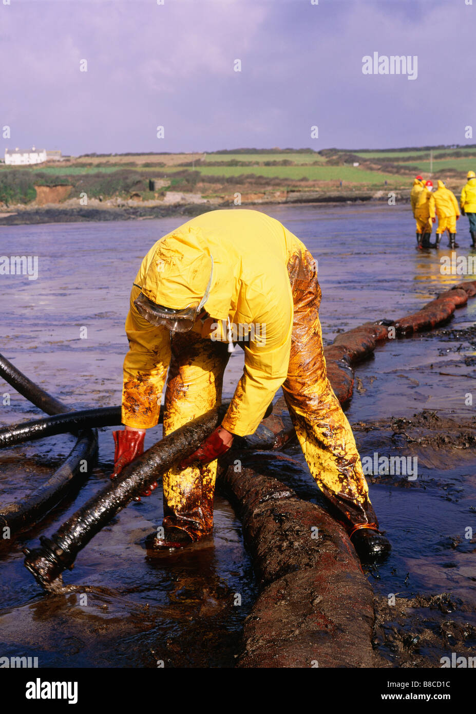 Oil polluted pool Stock Photo - Alamy