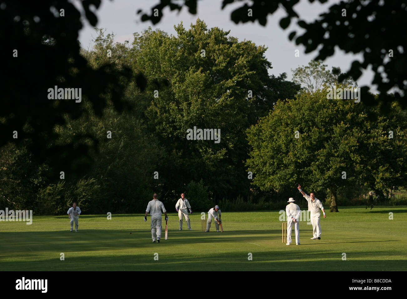 A Cricket Match being played in the English Countryside Stock Photo - Alamy
