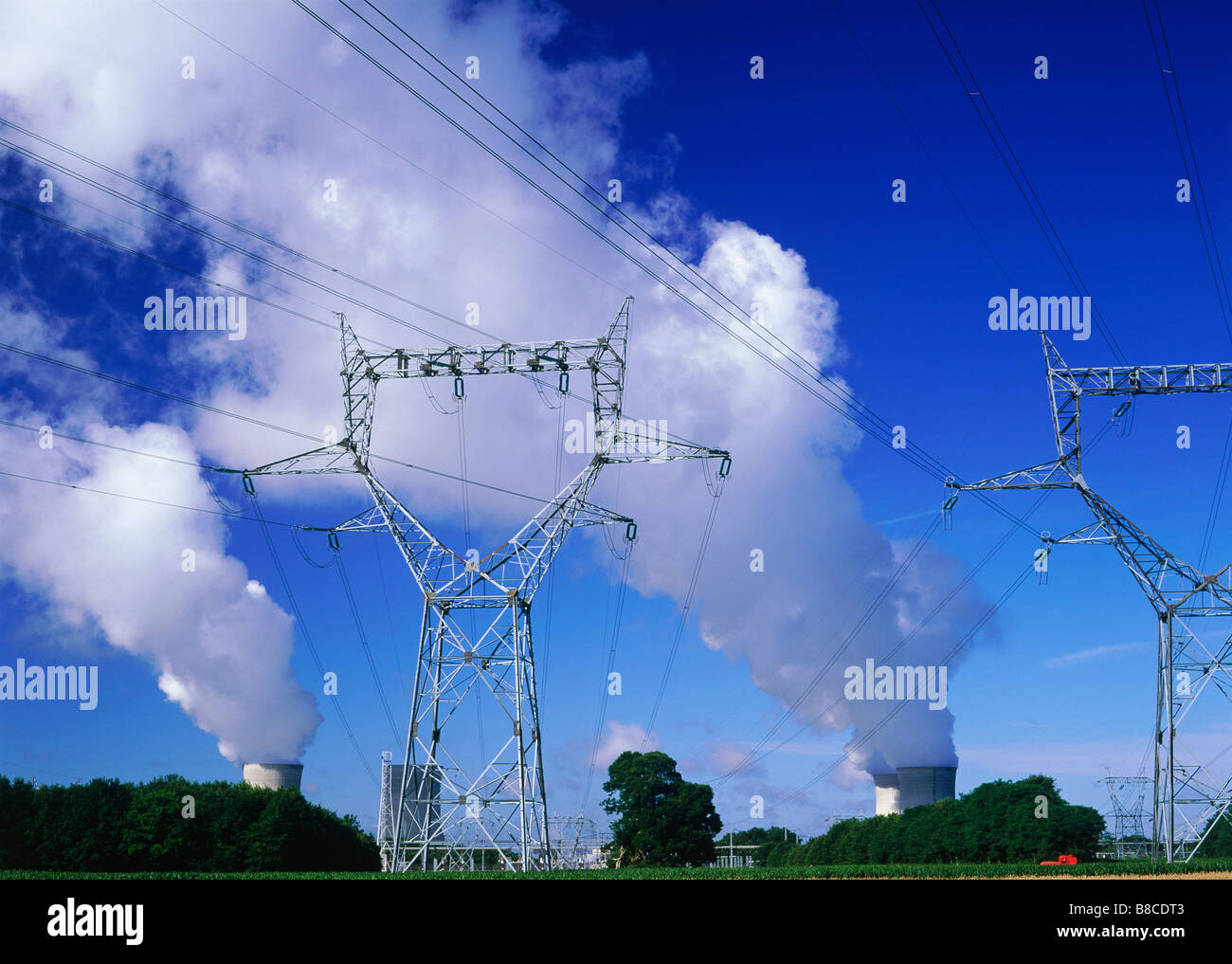 Electric pylons france hi-res stock photography and images - Alamy