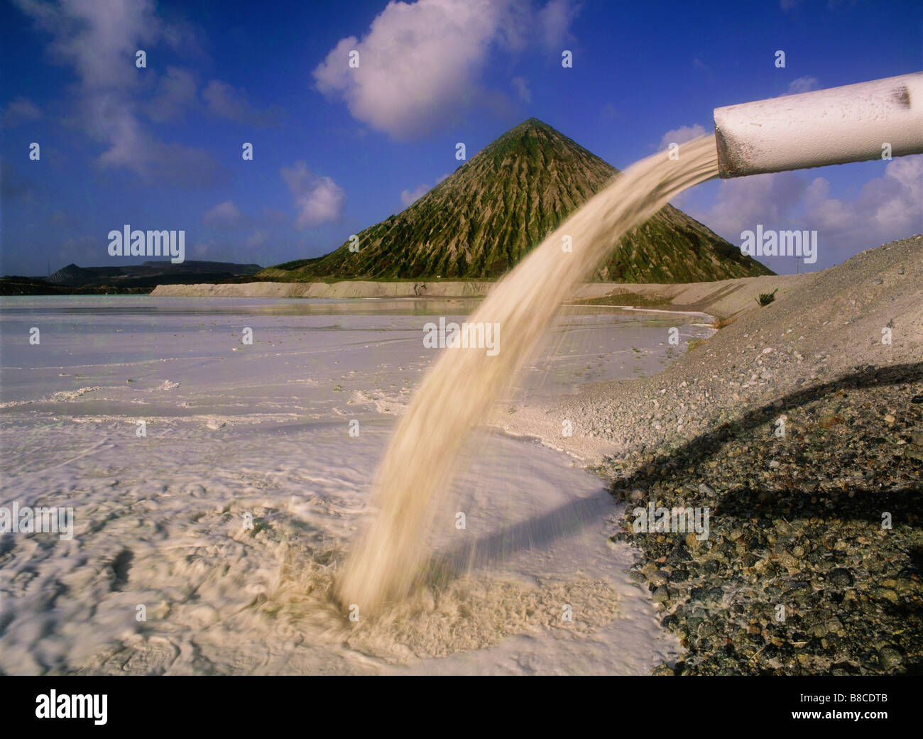 Pollution from clay mining Stock Photo - Alamy