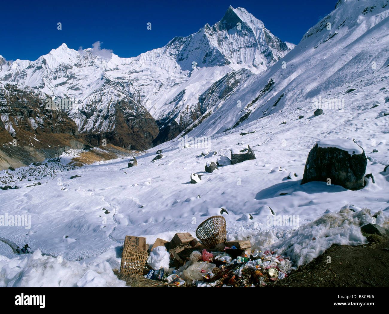 RUBBISH ON MOUNTAIN Stock Photo - Alamy