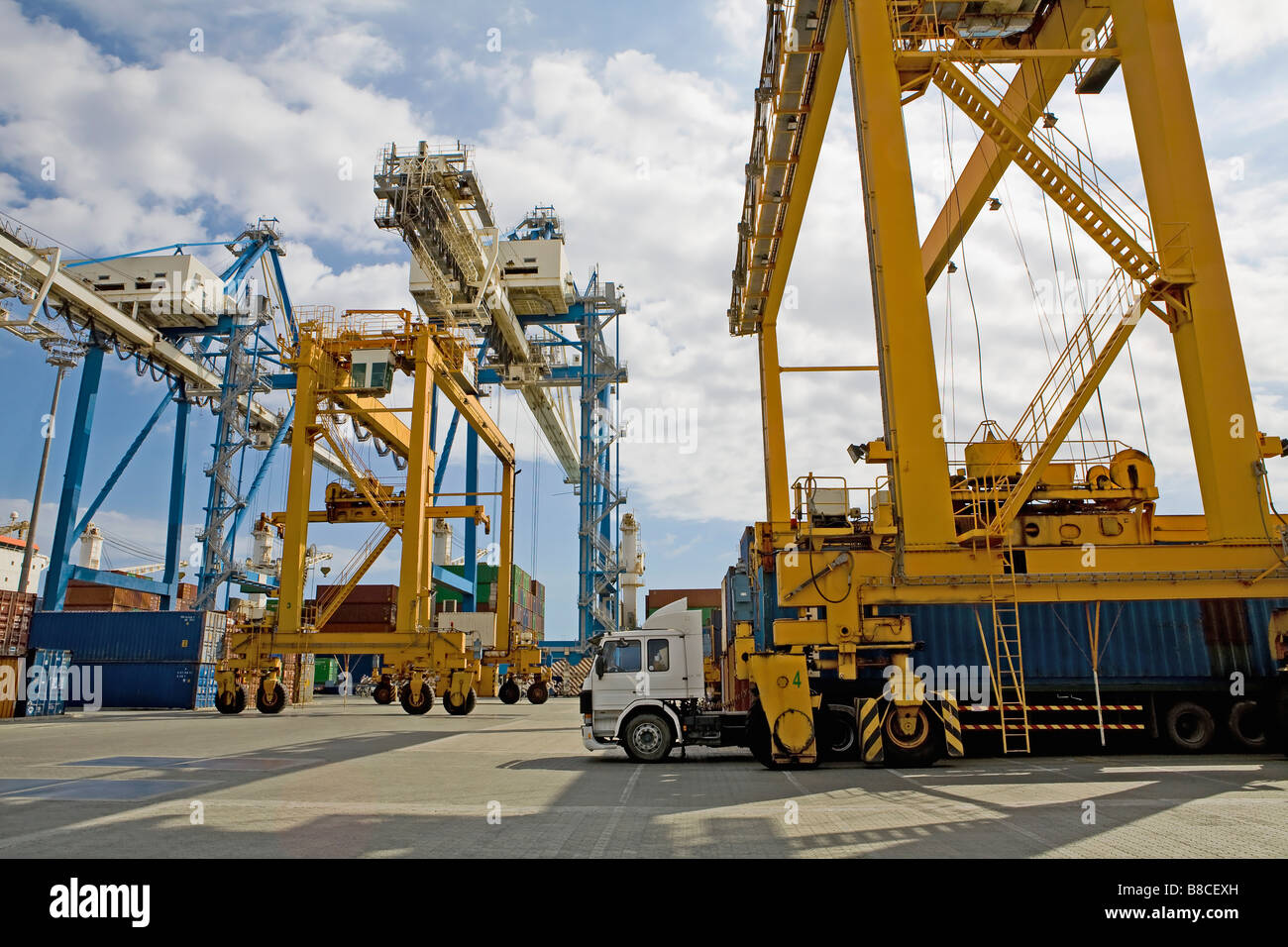 Limassol, Cyprus, Freight terminal Stock Photo - Alamy