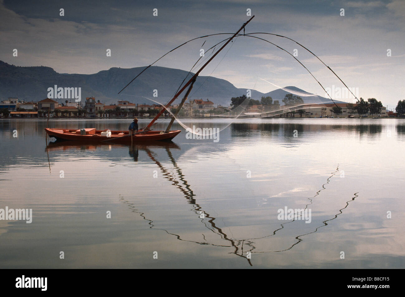 FISHING ON LAGOON Stock Photo - Alamy