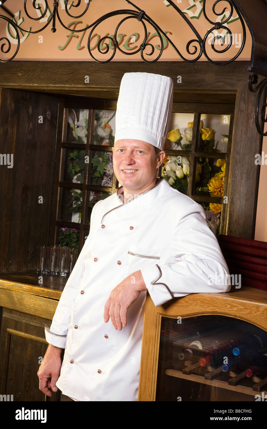 Chef in Restaurant Stock Photo - Alamy