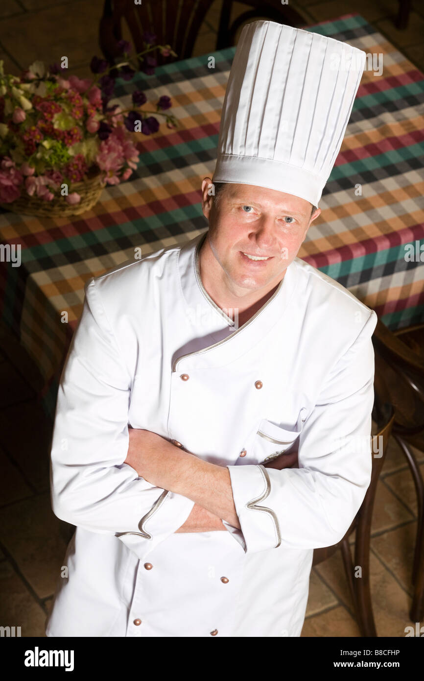 Chef in Restaurant Stock Photo - Alamy