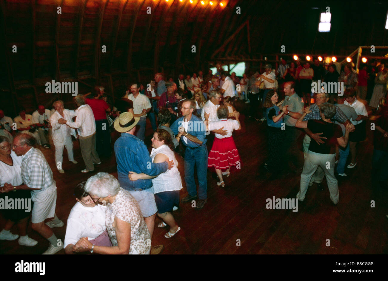 Barn Dance, Mennonite Street Village, Neubergthal, Manitoba Stock Photo ...