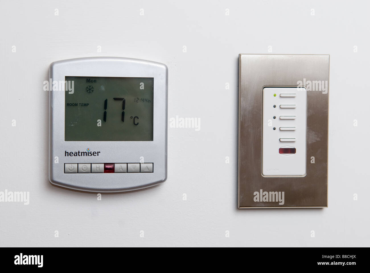 Thermostat digital heating control Stock Photo - Alamy